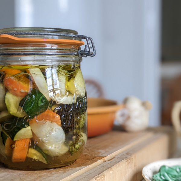 Pickles de légumes rôtis, façon « antipasti » • À la lyonnaise